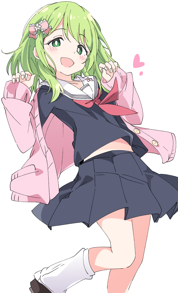 The Big ImageBoard (TBIB) - 1girl :d black serafuku black skirt blush ...