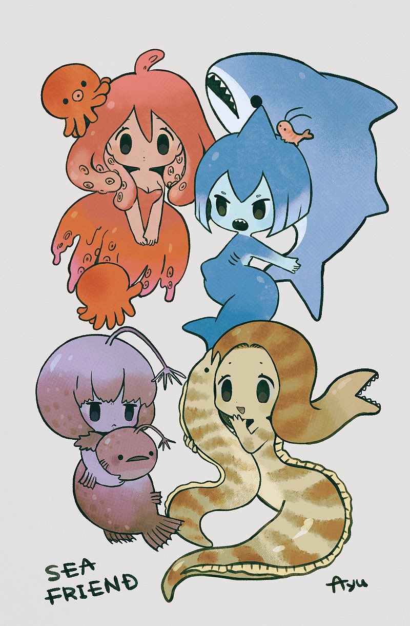 The Big ImageBoard (TBIB) - 4girls :d anglerfish anglerfish girl animal ...
