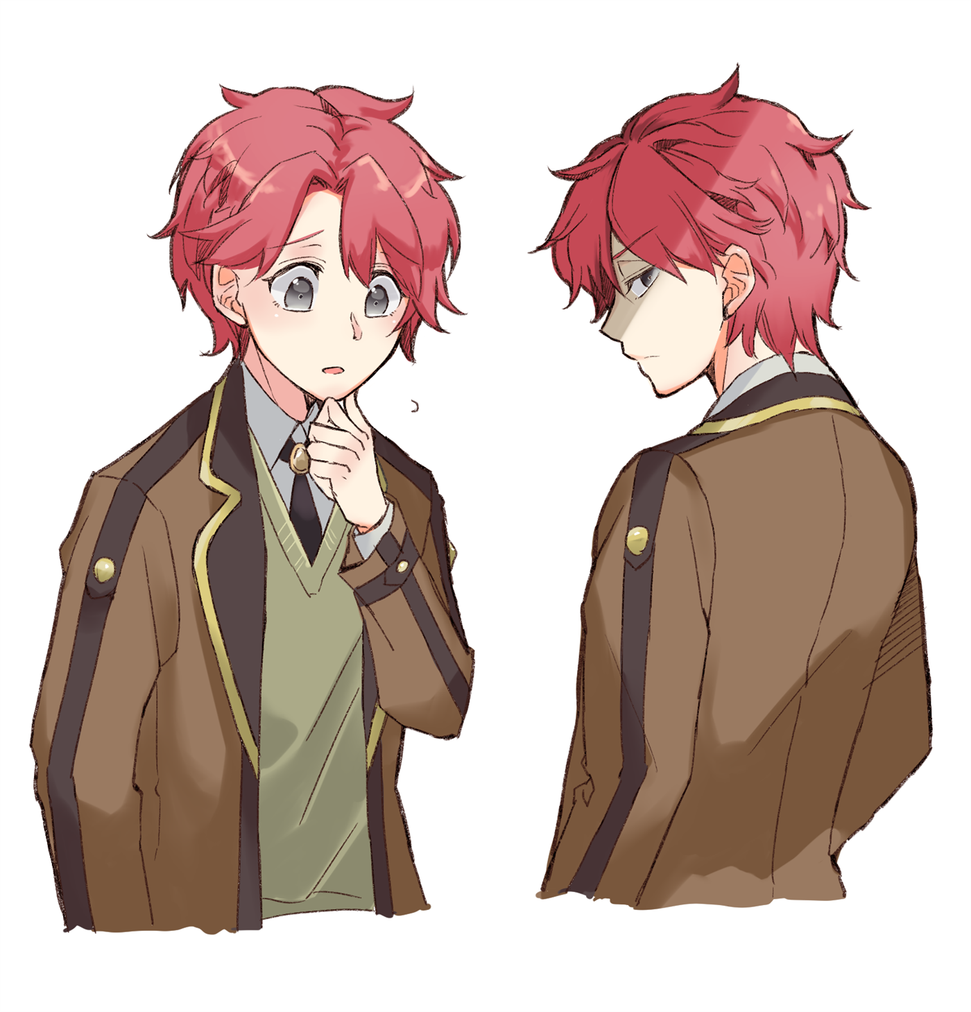 The Big ImageBoard (TBIB) - 1boy black necktie cropped torso glaring ...