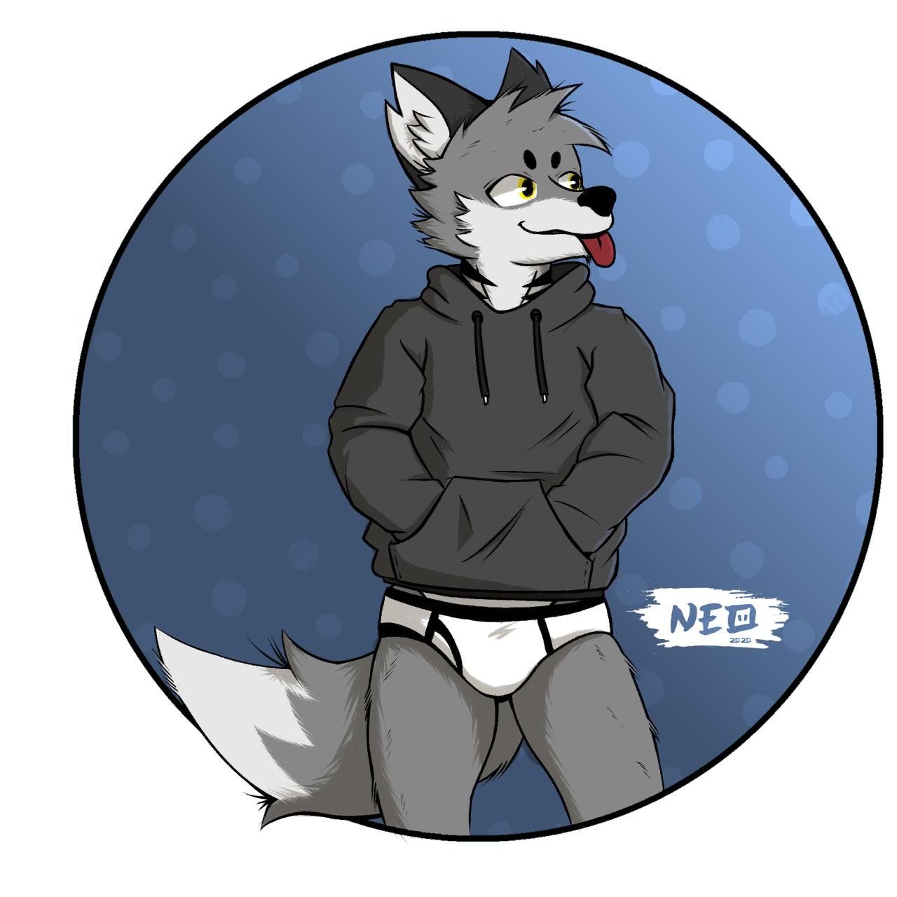 The Big ImageBoard (TBIB) - 1:1 anthro black clothing black hoodie black topwear blep briefs ...