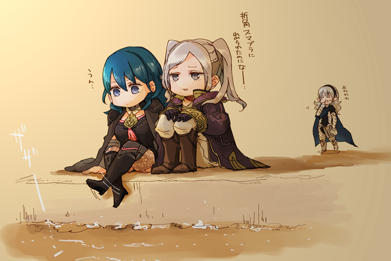 The Big ImageBoard (TBIB) - 3girls armor blue cape blue eyes blue hair ...