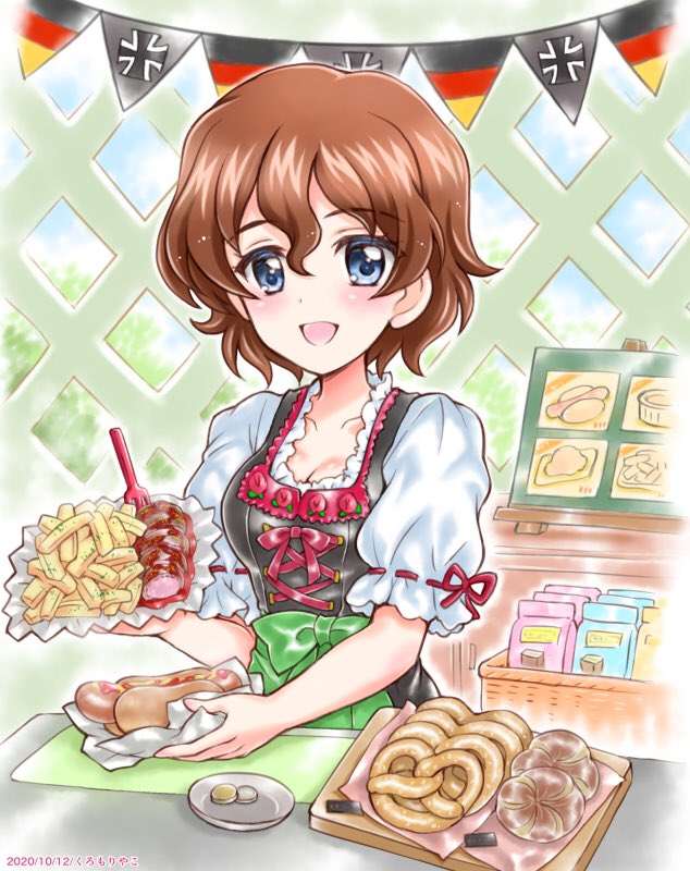 The Big Imageboard Tbib 1girl Akaboshi Koume Apron Bangs Black