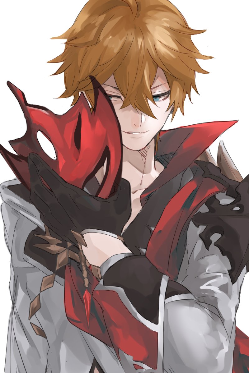 The Big ImageBoard (TBIB) - 1boy armor black gloves blue eyes brown hair genshin impact gloves ...