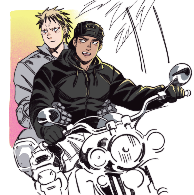 The Big ImageBoard (TBIB) - 2boys aikawa (dorohedoro) backwards hat ...