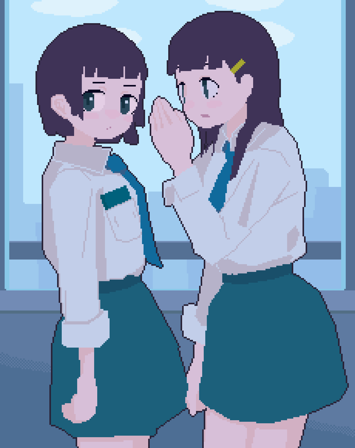 The Big Imageboard Tbib 2girls Animated Animated Arms At Sides