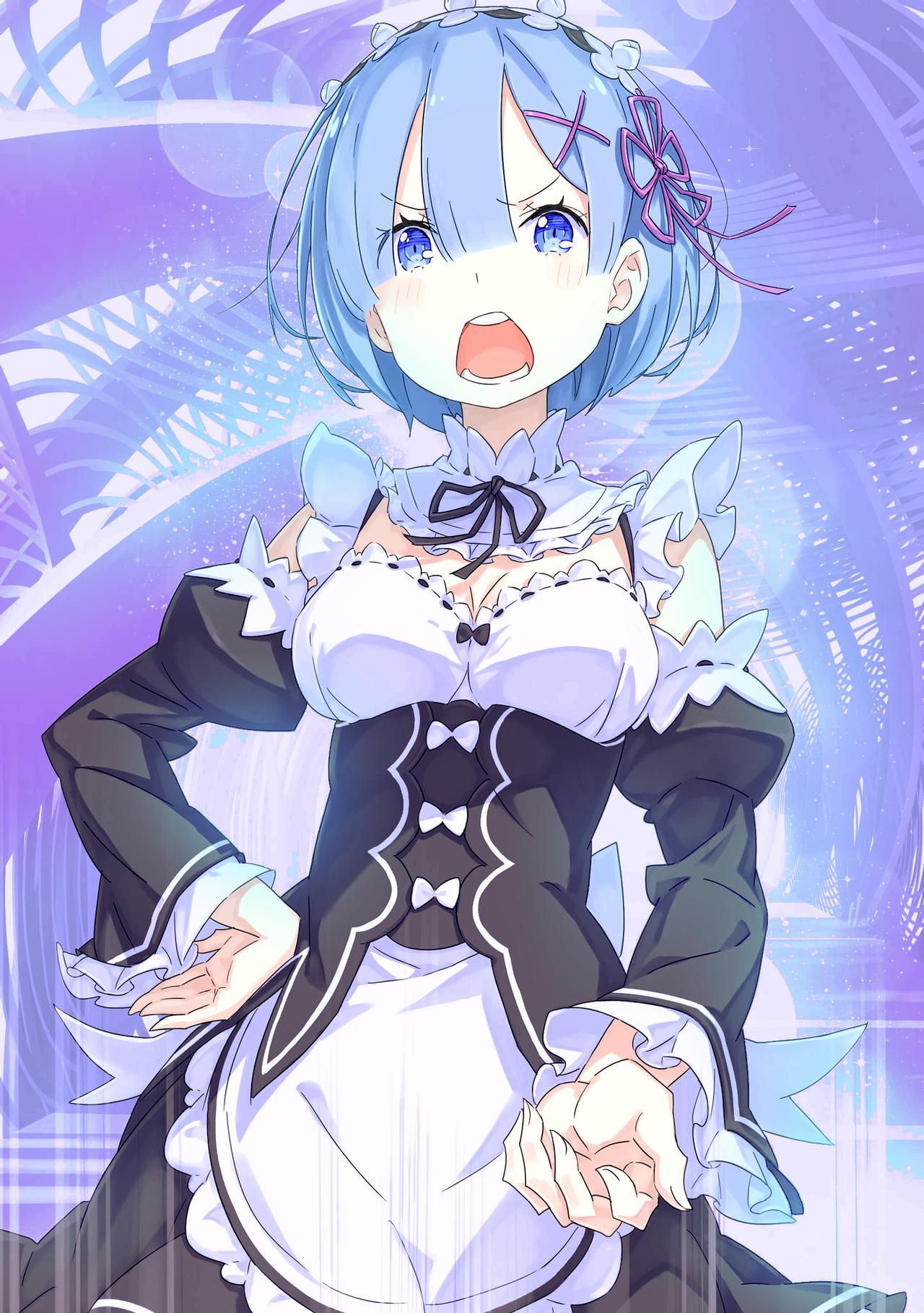 The Big ImageBoard (TBIB) - cleavage maid re zero kara hajimeru isekai seikatsu rem (re zero ...