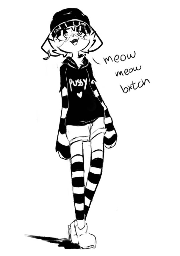The Big Imageboard Tbib Anthro Beanie Black And White Bottomwear
