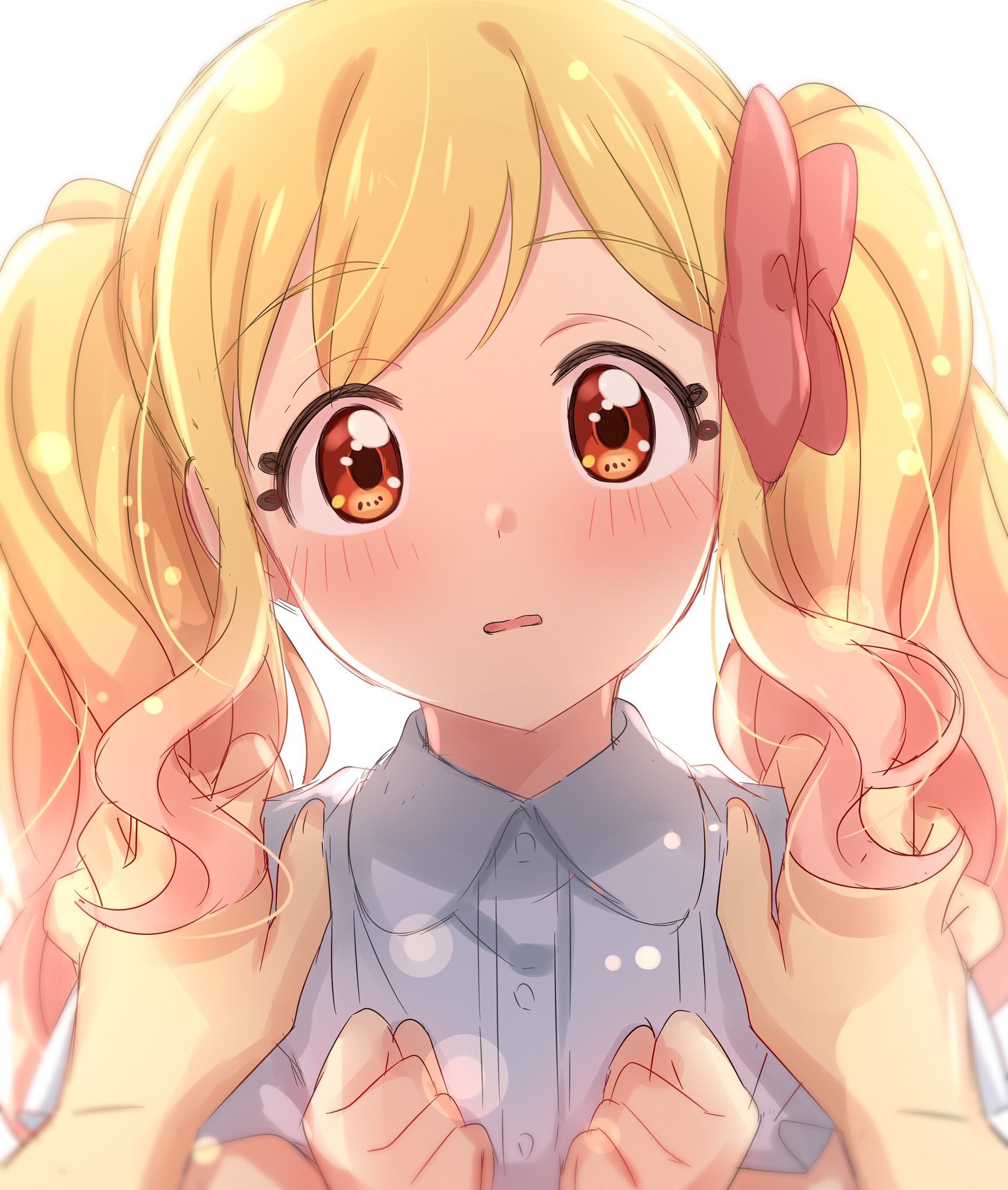 The Big ImageBoard (TBIB) - 1girl aikatsu! aikatsu! (series) blonde hair blurry blush bokeh bow ...