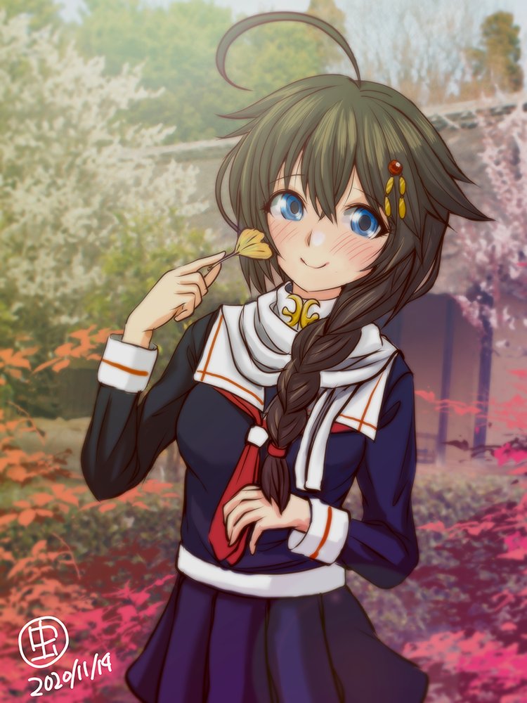 The Big ImageBoard (TBIB) - 1girl adapted costume ahoge alternate sleeve length artist logo ...