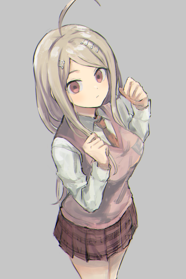 The Big Imageboard Tbib 1girl Ahoge Akamatsu Kaede Bangs Beamed
