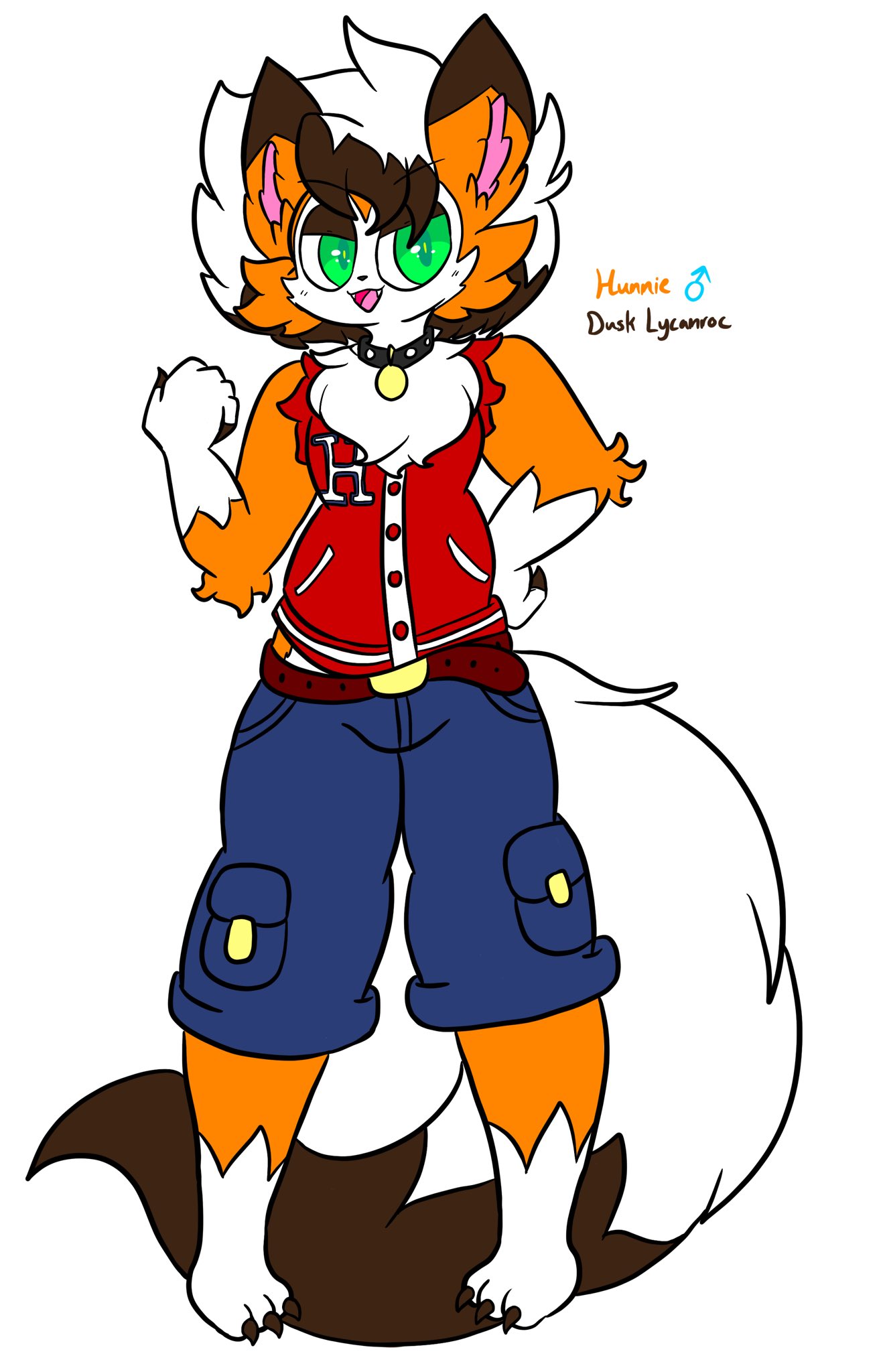 The Big ImageBoard (TBIB) - 3 toes anthro bottomwear clothing collar crossgender dusk lycanroc ...