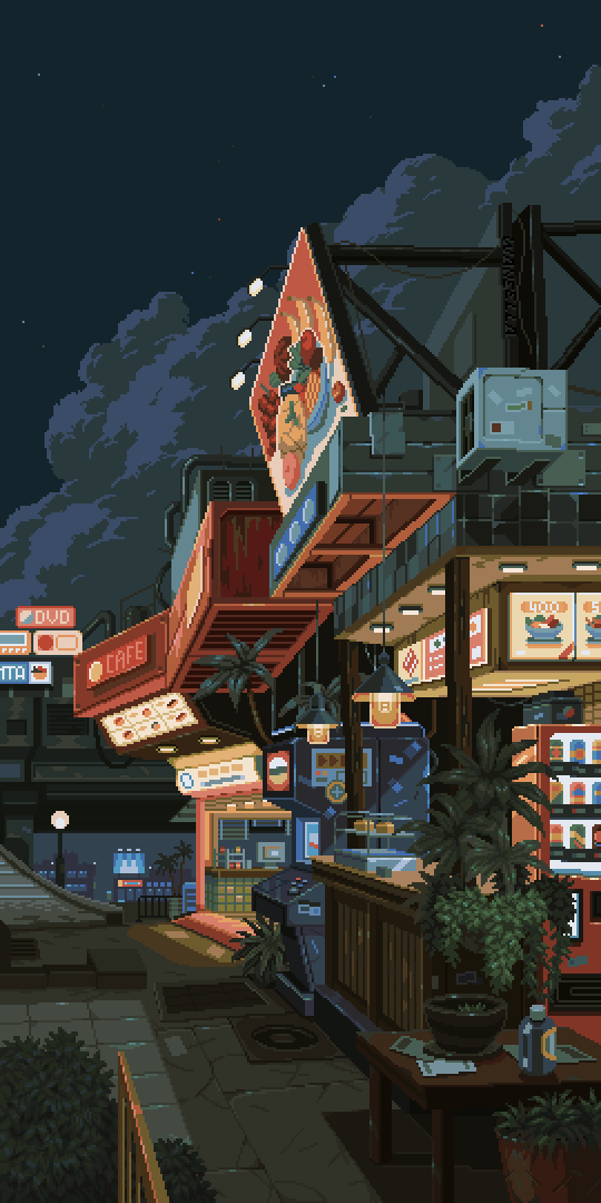 The Big ImageBoard (TBIB) - animated animated gif building bush city cloud cumulonimbus cloud ...