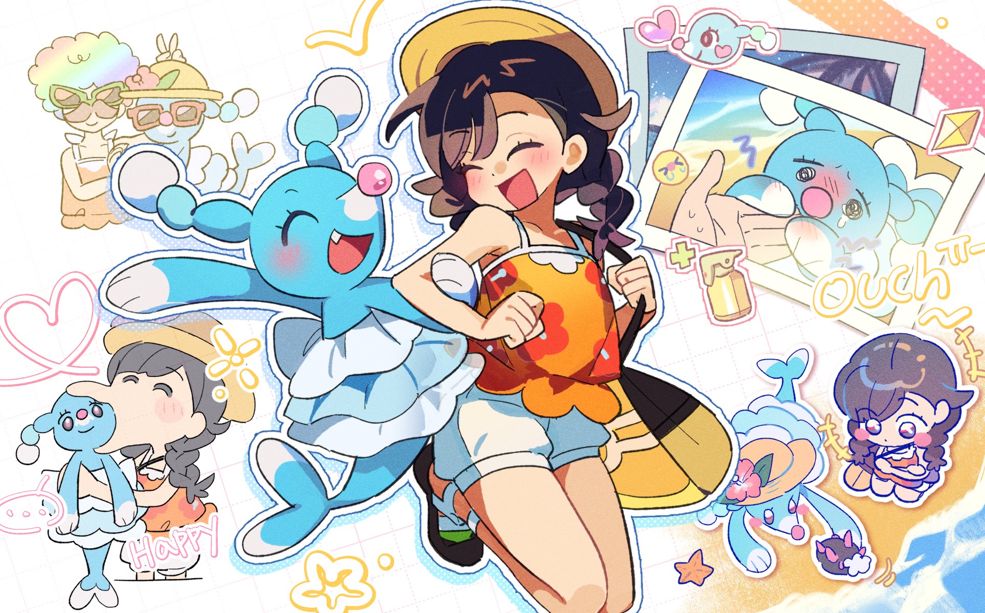The Big ImageBoard (TBIB) - +++ 1brad 1girl :o @ @ ^ ^ bag black hair blue skin blush brionne ...