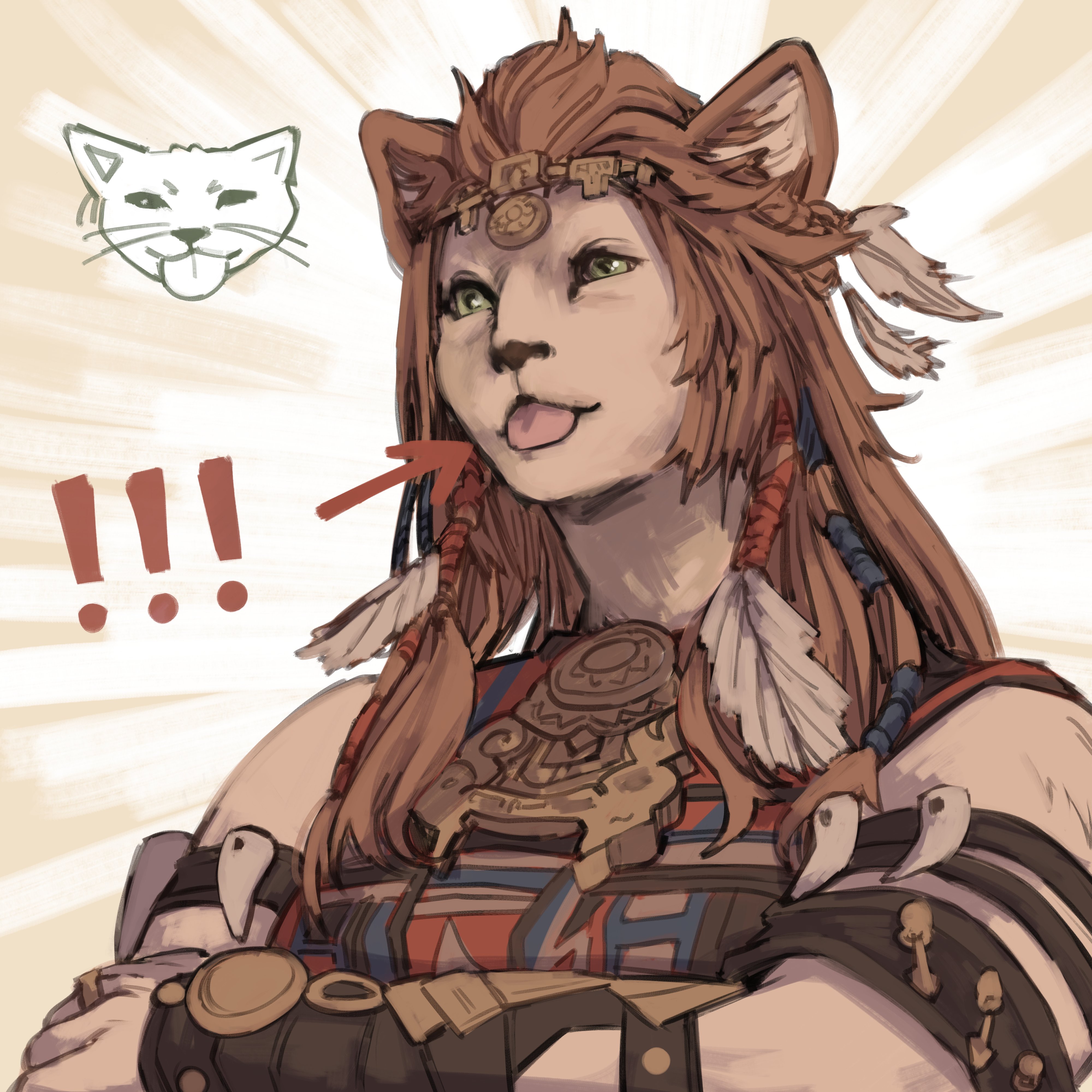 The Big ImageBoard (TBIB) - ! !! 1girl :p absurdres animal ears animal nose armband arrow ...