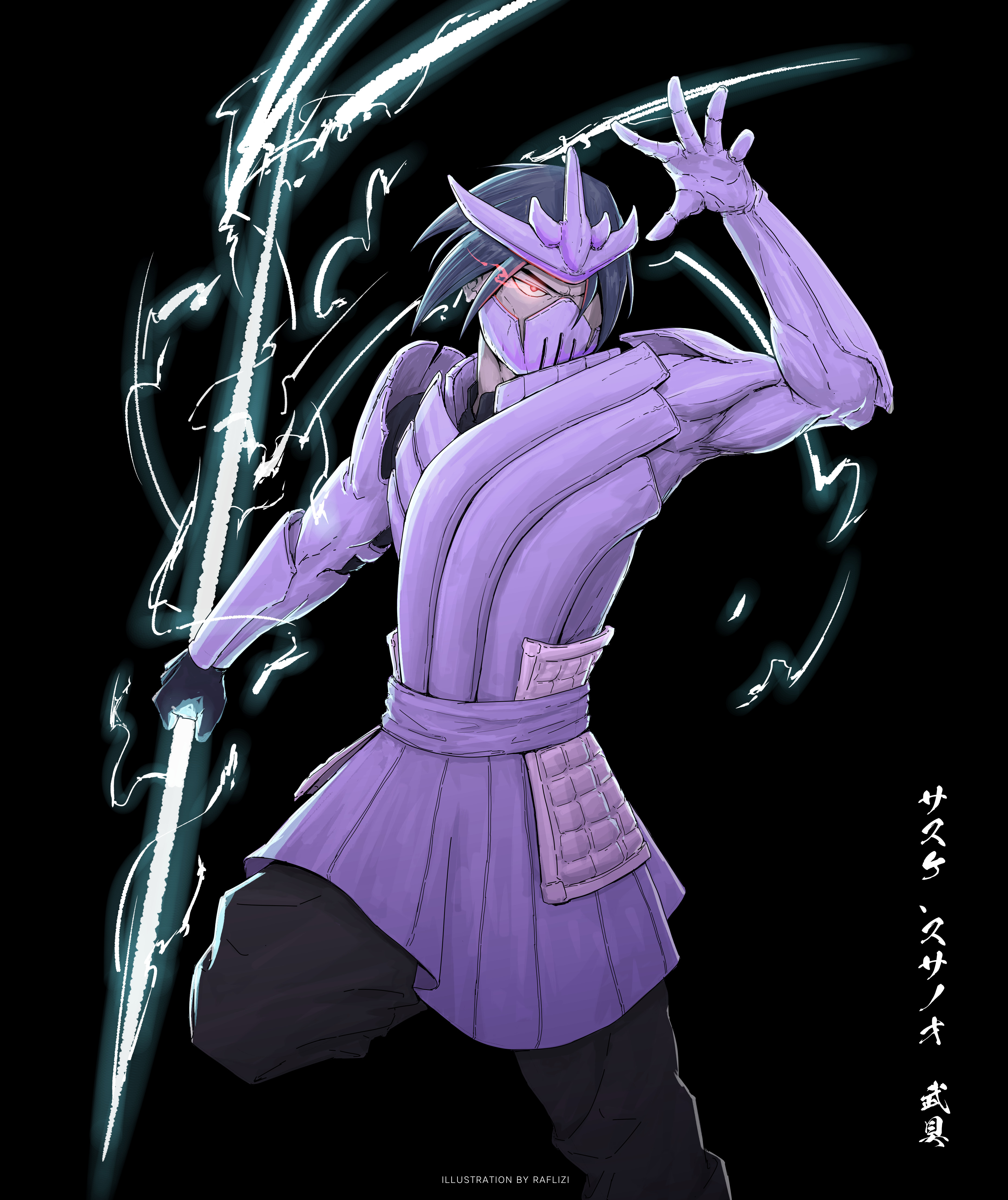 The Big ImageBoard (TBIB) - 1boy absurdres arm guards armor black hair ...