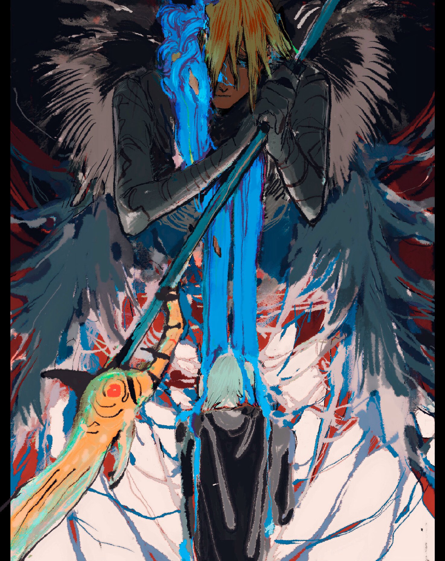 The Big ImageBoard (TBIB) - 2boys areadbhar (fire emblem) armor black armor black cape black fur ...