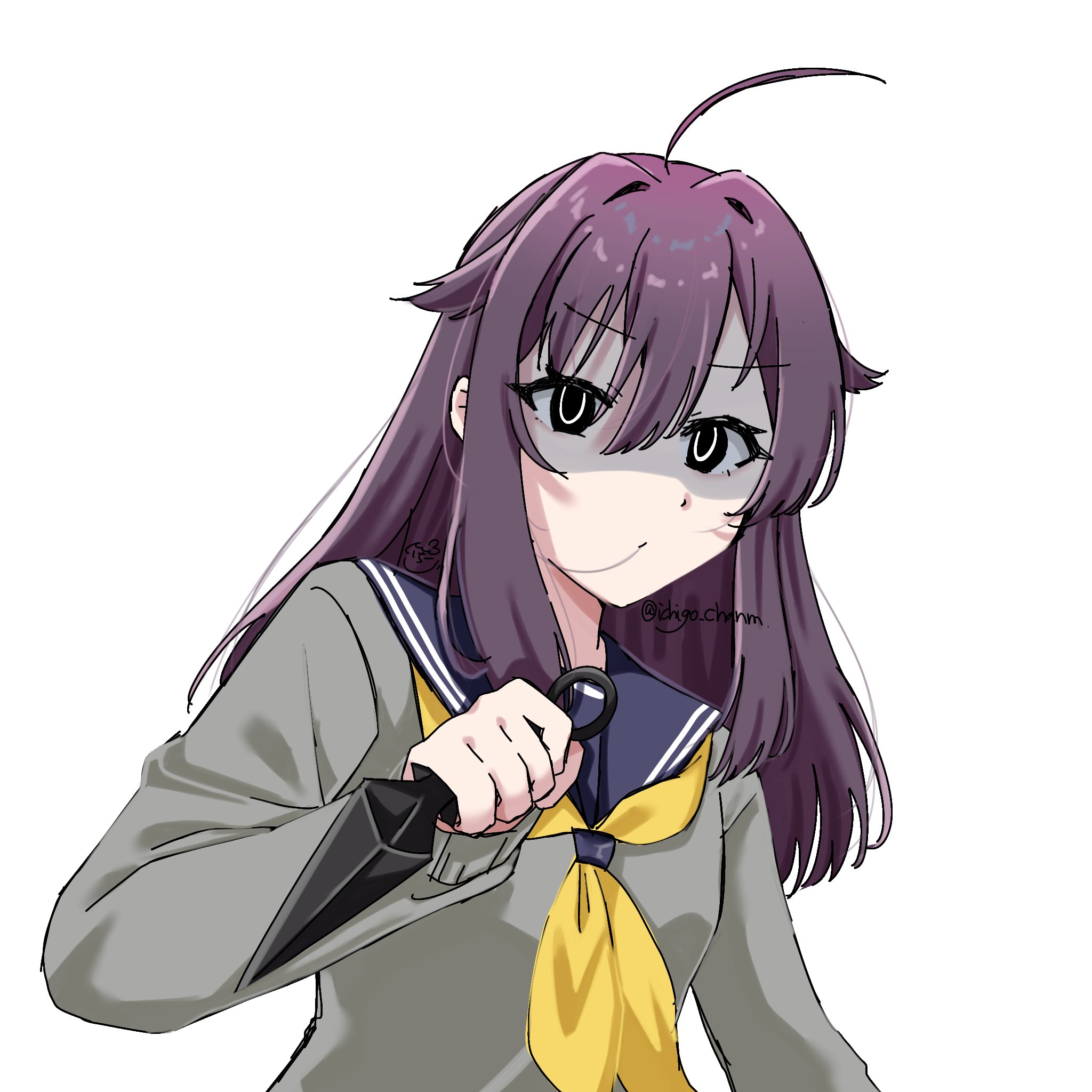 The Big ImageBoard (TBIB) - ahoge blue sailor collar highres holding ...