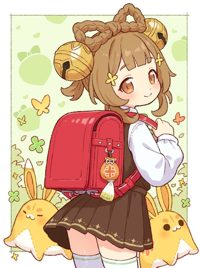 The Big ImageBoard (TBIB) - 1girl alternate costume backpack bag bag charm bell blush bow-shaped ...