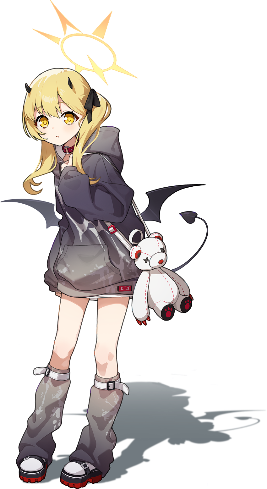 The Big ImageBoard (TBIB) - 1girl alternate costume bat wings blonde hair blue archive collar ...