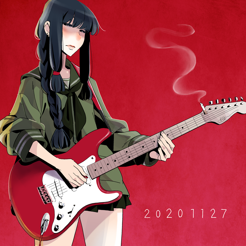 The Big ImageBoard (TBIB) - 1girl bangs black hair blunt bangs braid callan (callancoe ...