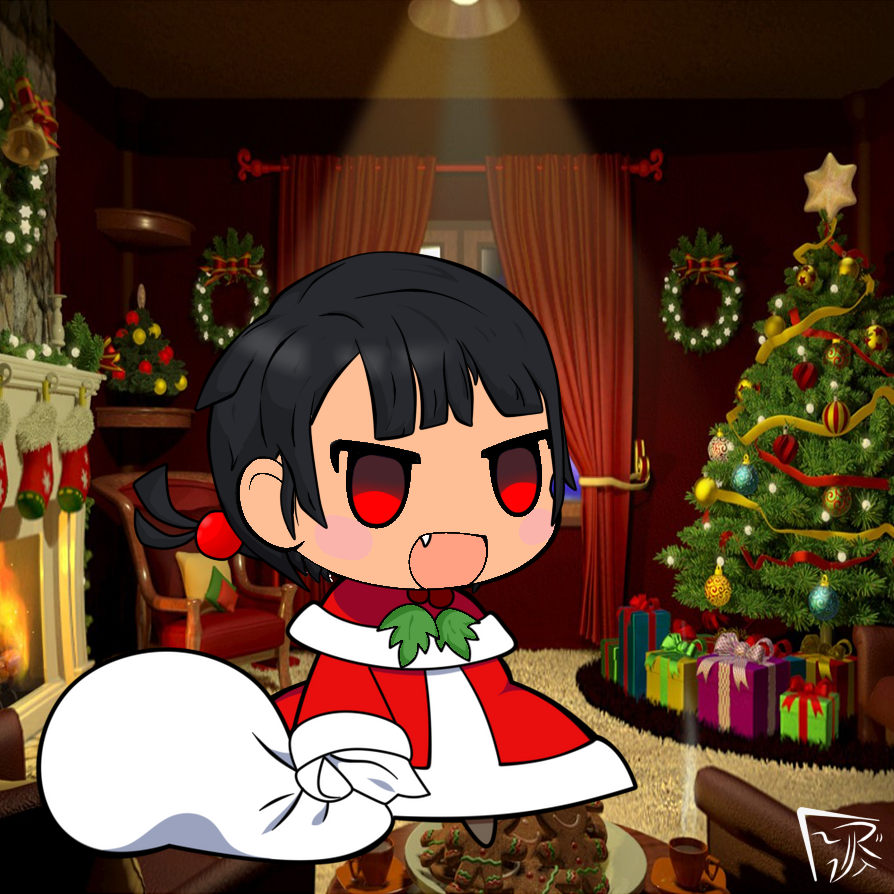 The Big ImageBoard (TBIB) - 1girl artist name black hair blush chibi ...