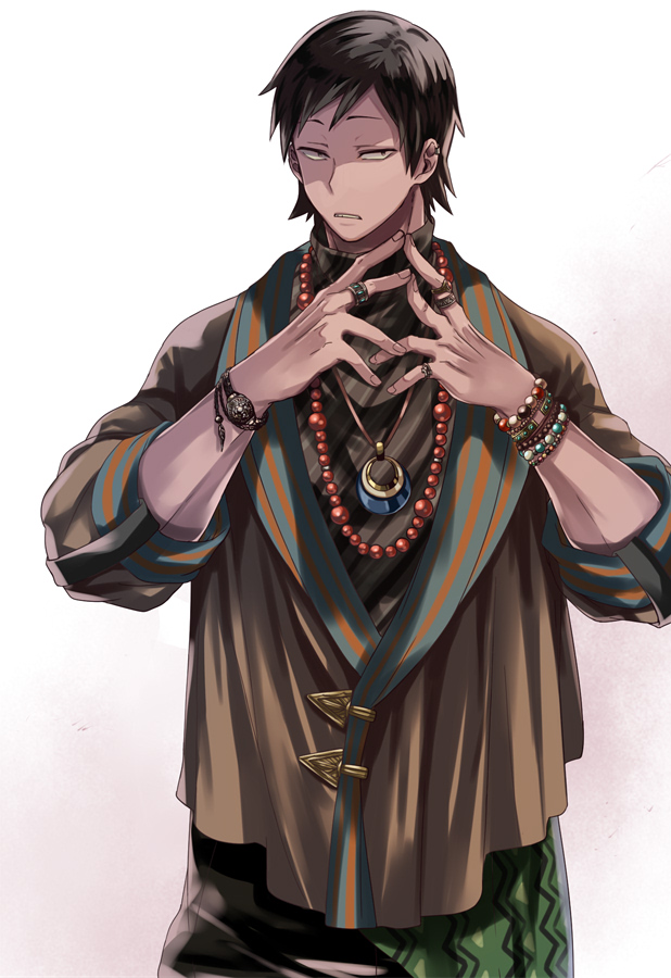 The Big ImageBoard (TBIB) - 1boy bead bracelet bead necklace beads black eyes black hair boku no ...