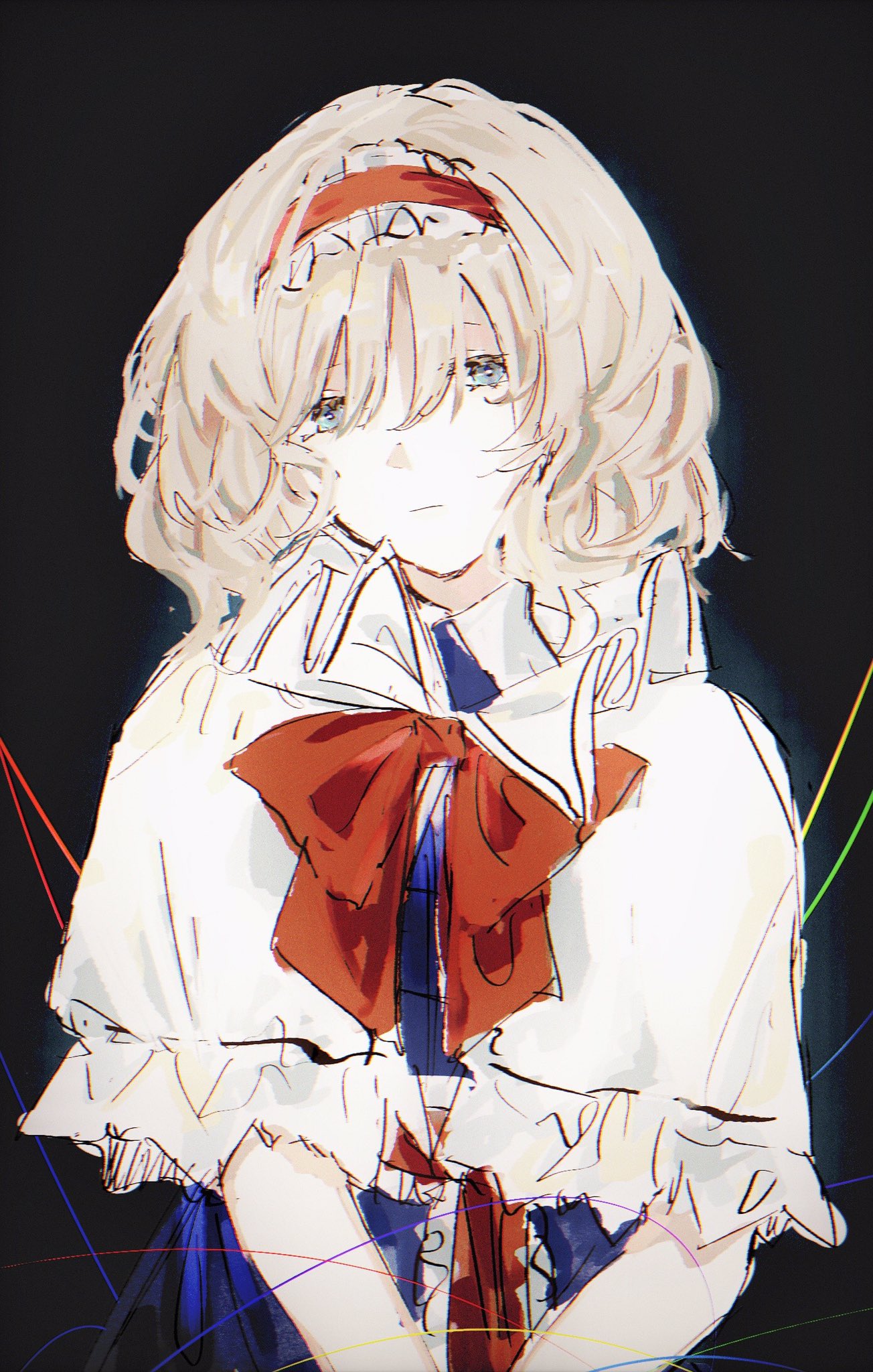 The Big ImageBoard (TBIB) - 1girl alice margatroid bad id bad twitter id black background blonde ...