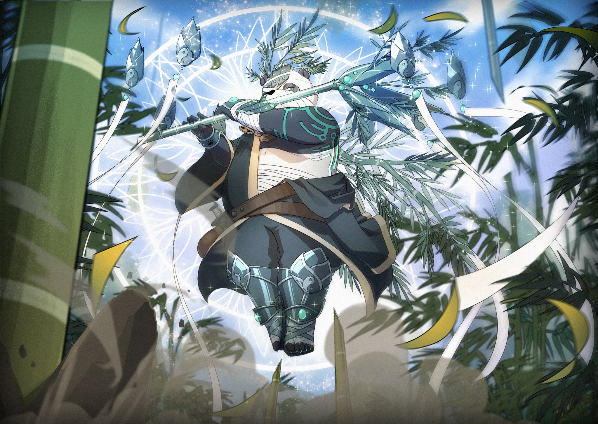 The Big ImageBoard (TBIB) - 2020 anthro arm bandages armor bamboo ...