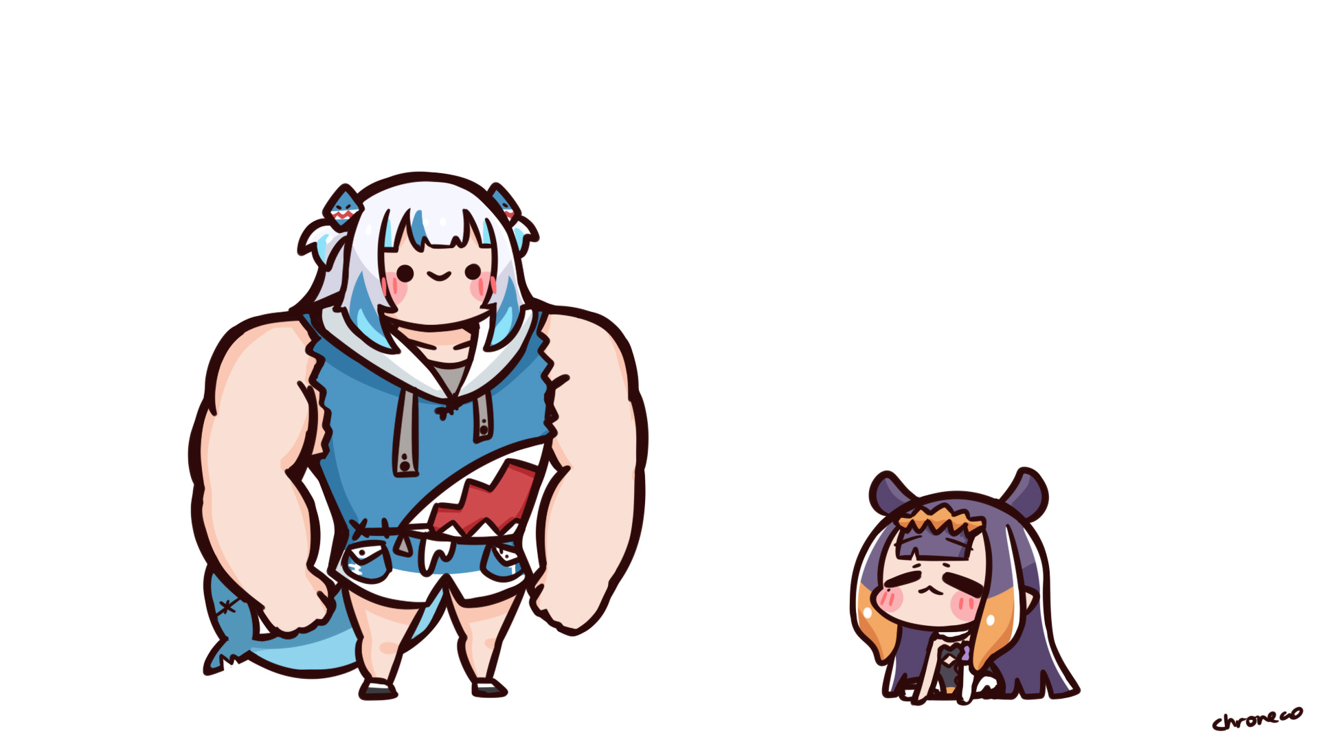 The Big ImageBoard (TBIB) - 2girls alternate muscle size animal costume ...