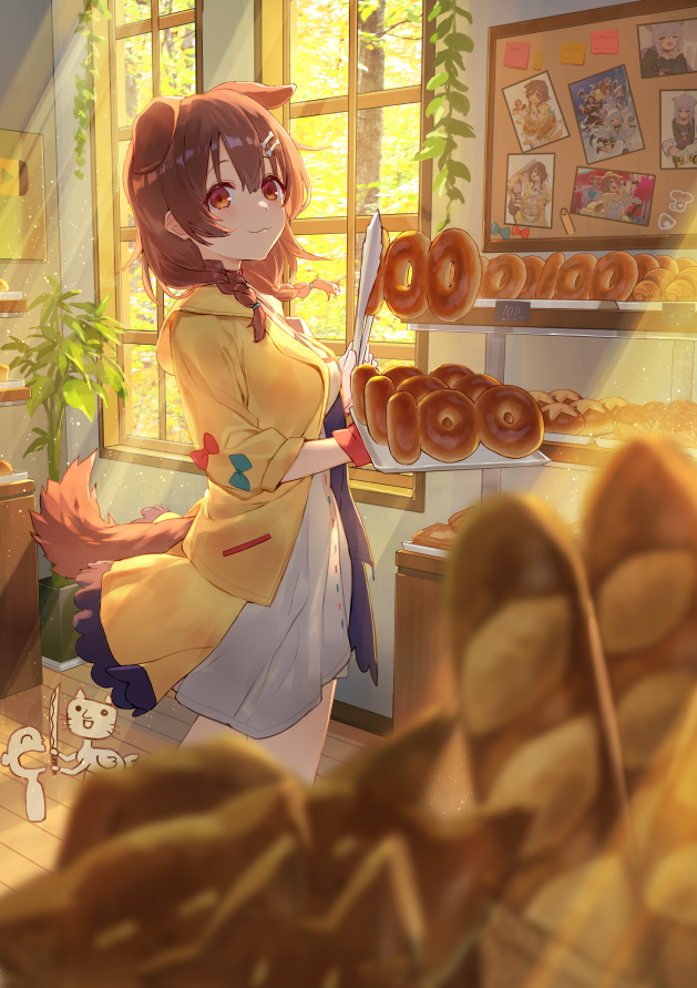 The Big ImageBoard (TBIB) - 1girl :3 animal ears bagel baguette bakery ...