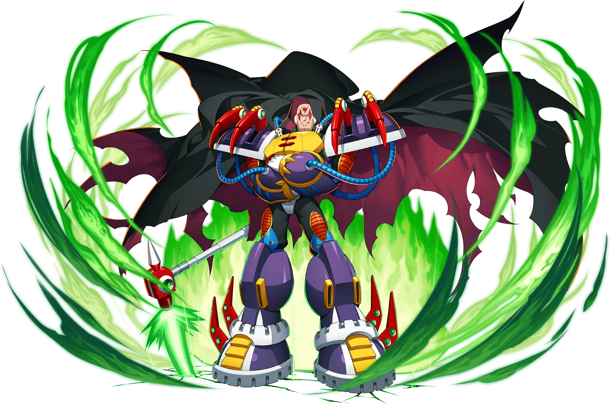 The Big ImageBoard (TBIB) - 1boy android armor bald blue eyes cape ...