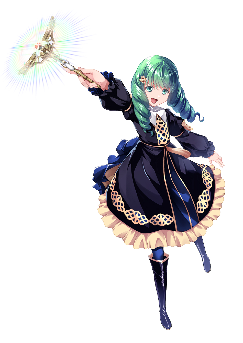 The Big ImageBoard (TBIB) - 1girl blue legwear boots caduceus staff ...
