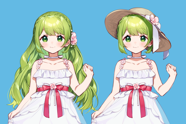 The Big ImageBoard (TBIB) - 1girl bare arms bare shoulders blue ...