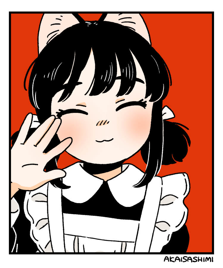 The Big ImageBoard (TBIB) - 1girl :3 akai sashimi animal ears apron artist name black dress ...