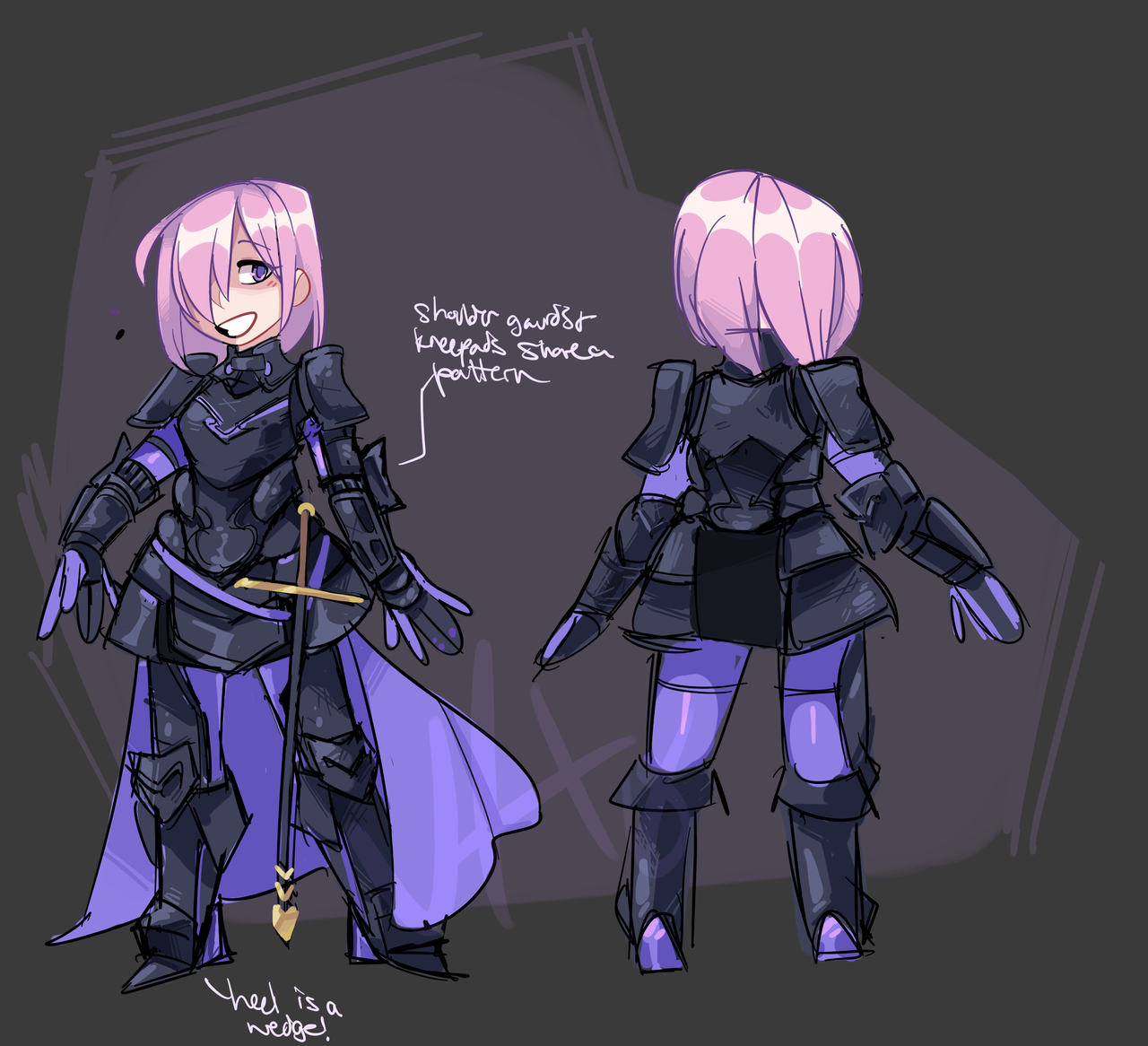 The Big ImageBoard (TBIB) - 1girl armor black armor boots breastplate ...