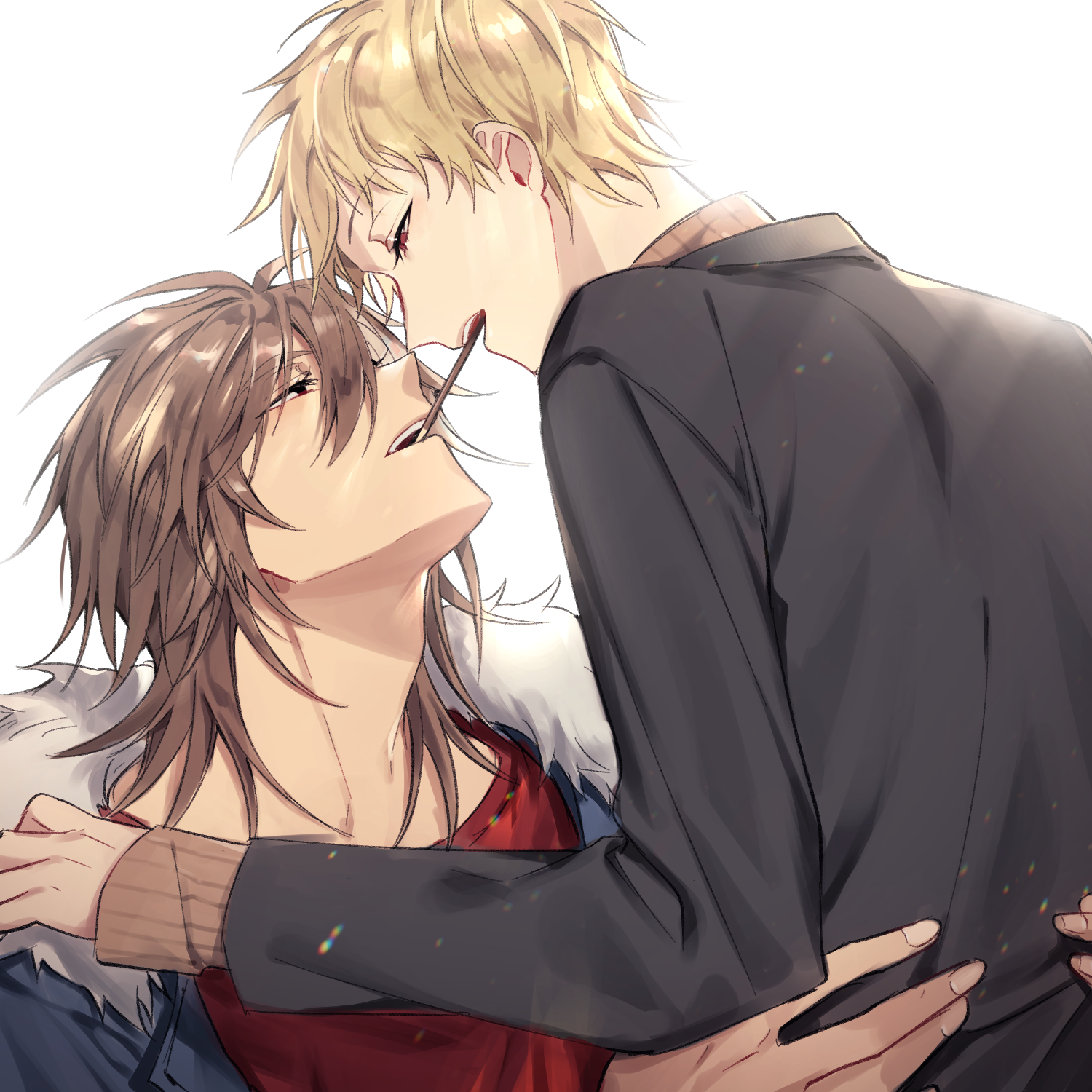 The Big ImageBoard (TBIB) - 2boys atou haruki black jacket blonde hair blue jacket brown hair ...