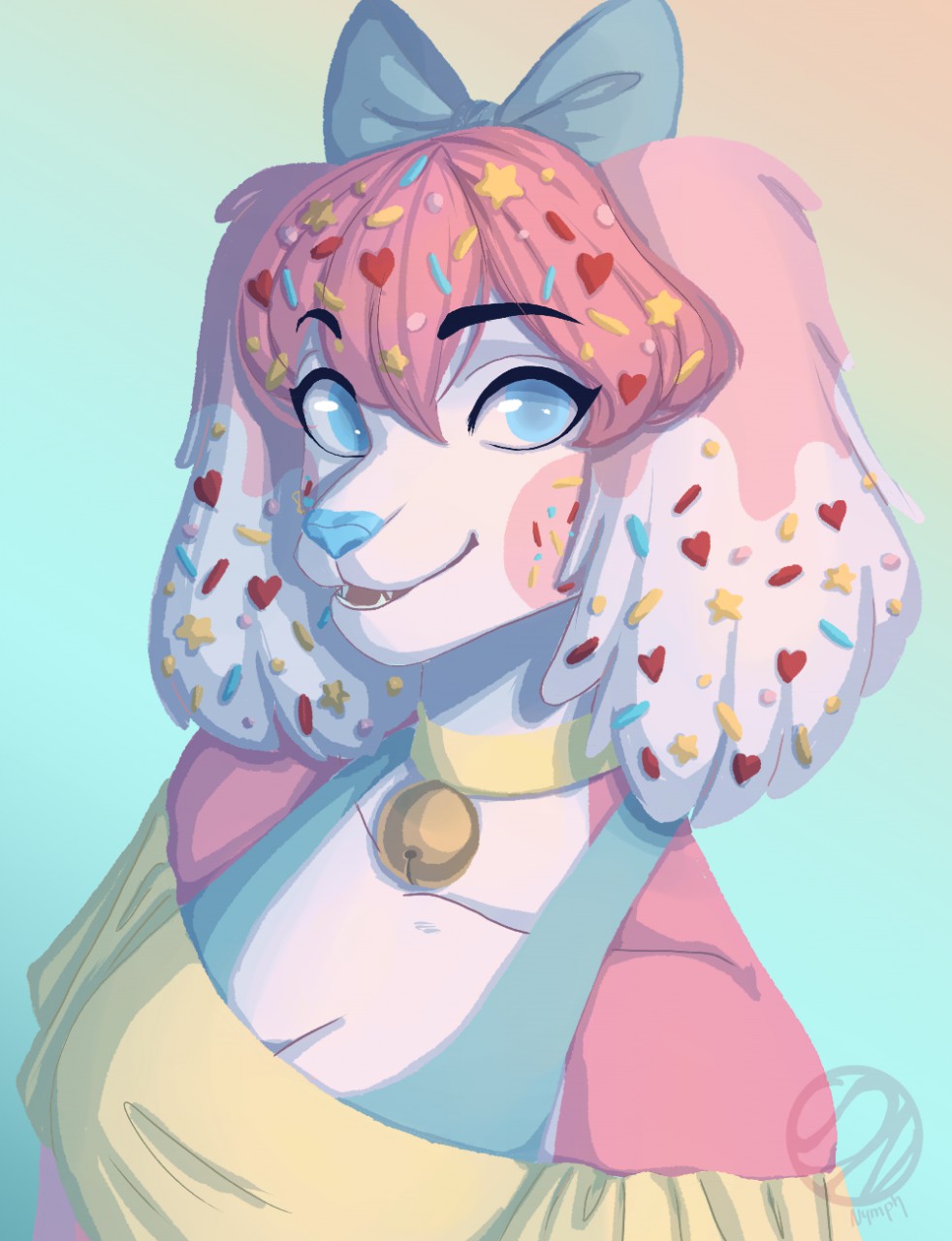 The Big ImageBoard (TBIB) - anthro bow ribbon breasts canid canine canis cleavage clothed ...