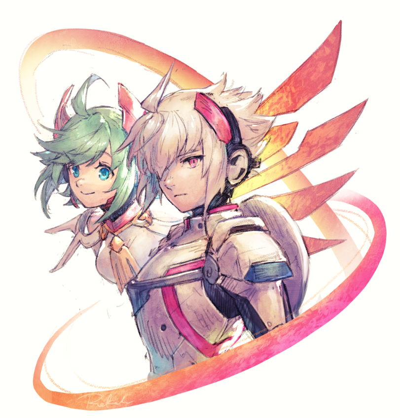 The Big ImageBoard (TBIB) - 1boy 1girl acura (gunvolt) ahoge armor ...