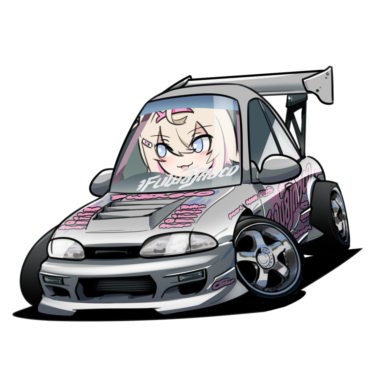 The Big ImageBoard (TBIB) - 1girl :3 blonde hair blue eyes car chibi ...