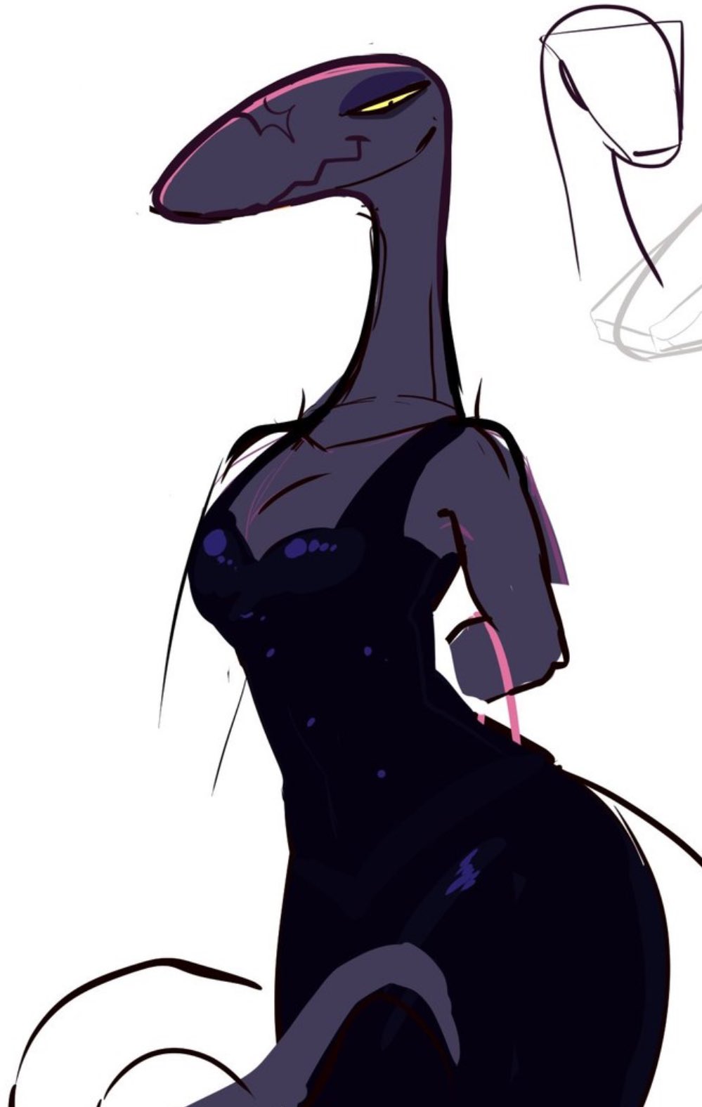 The Big ImageBoard (TBIB) - 2024 anthro black clothing black dress breasts cleavage clothed ...