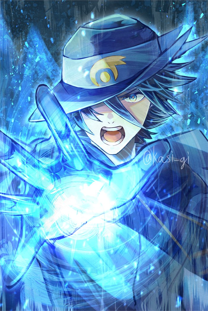 The Big ImageBoard (TBIB) - 1boy blue cape blue eyes blue gloves blue ...