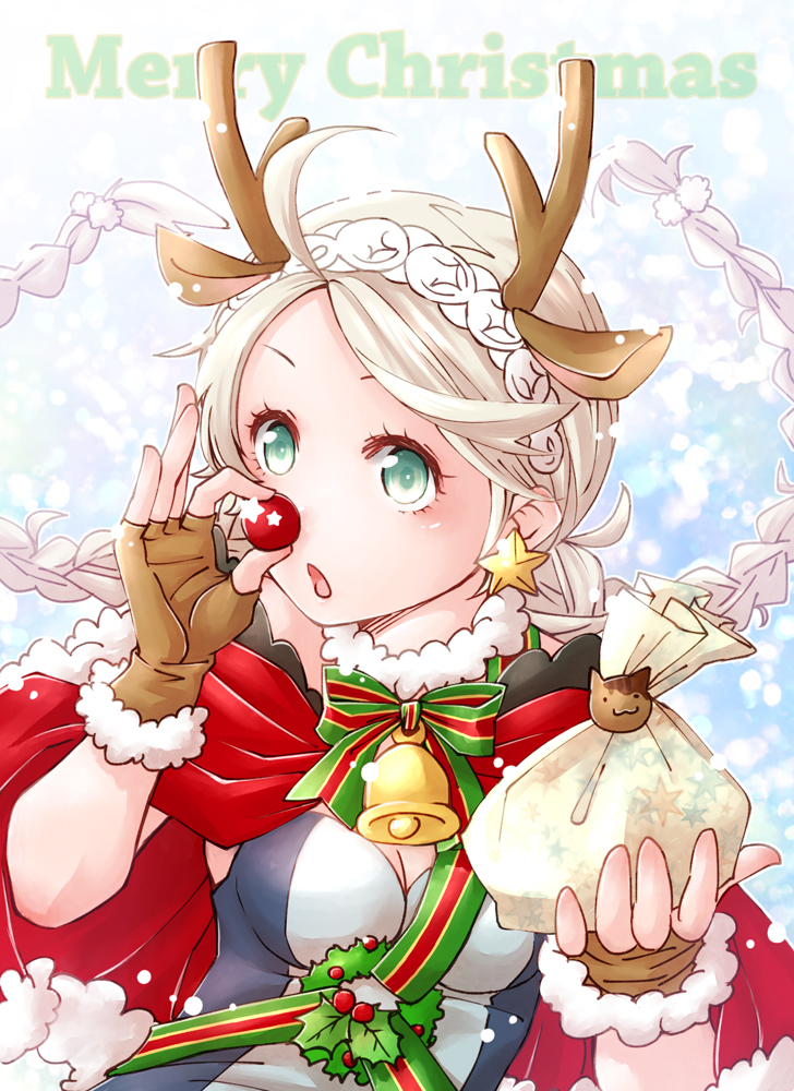 The Big ImageBoard (TBIB) - 1girl ahoge alternate costume antlers bag bangs blue eyes braid ...