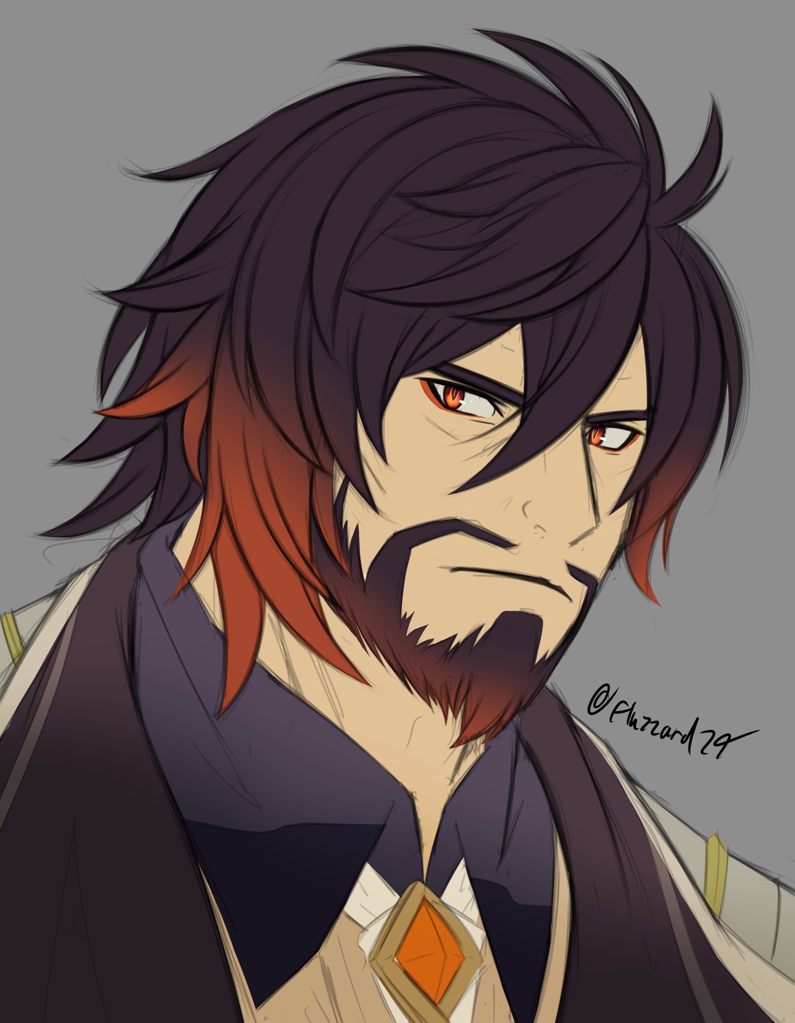 The Big ImageBoard (TBIB) - 1boy aged up alternate facial hair beard black hair brown hair ...