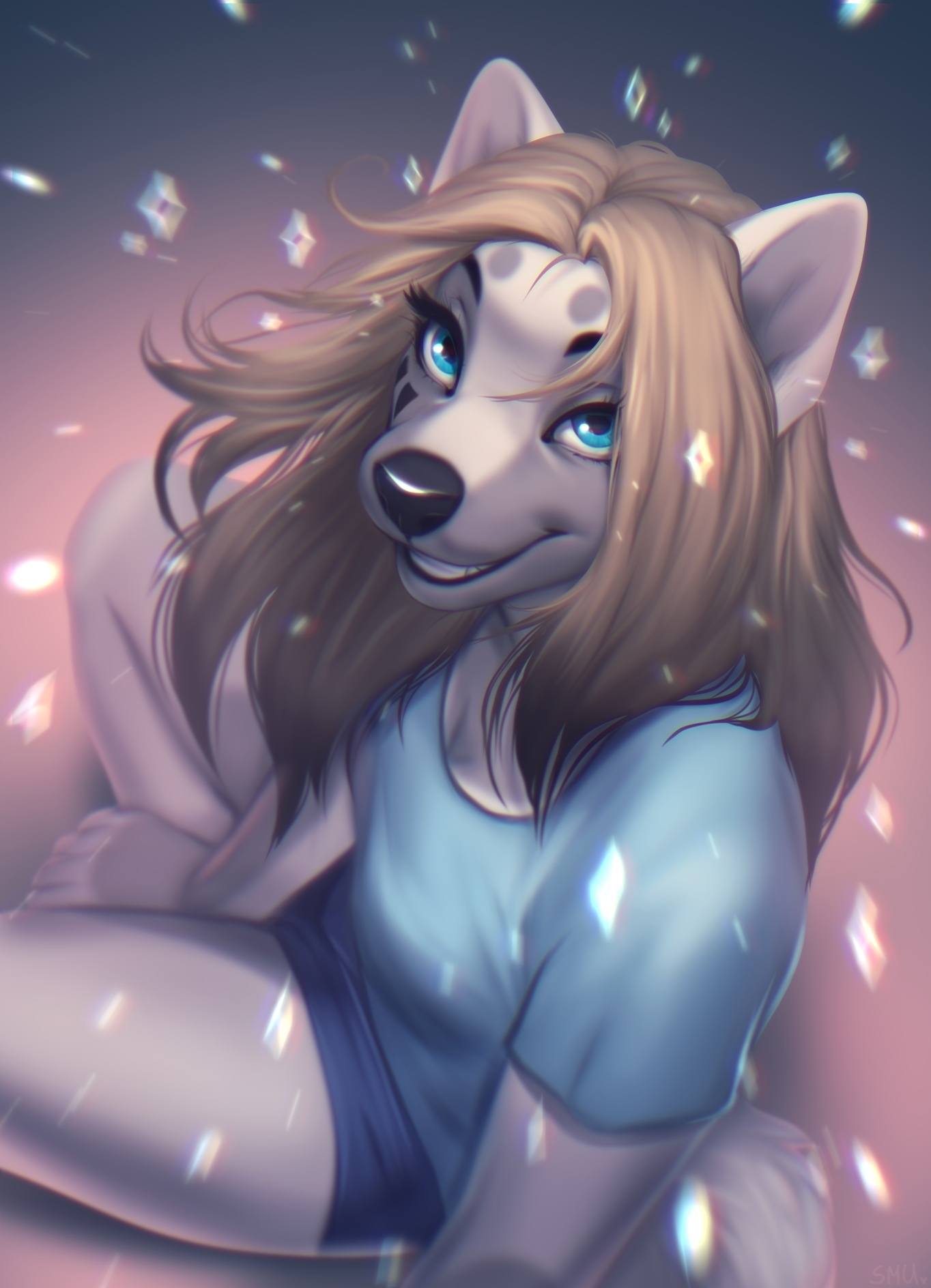 The Big ImageBoard (TBIB) - 2021 anthro black nose blue eyes breasts canid canine canis clothed ...