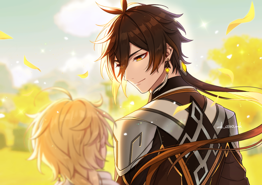 The Big ImageBoard (TBIB) - 2boys aether (genshin impact) ahoge ar ...