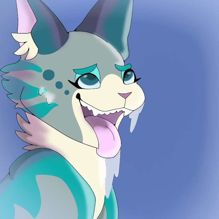 The Big ImageBoard (TBIB) - 1:1 blue background blue body blue eyes ...