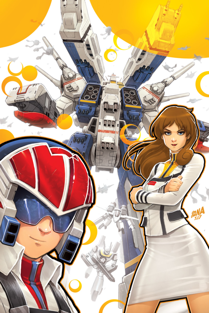 The Big ImageBoard (TBIB) - 1boy 1girl alien battle brown hair choujikuu yousai macross couple ...