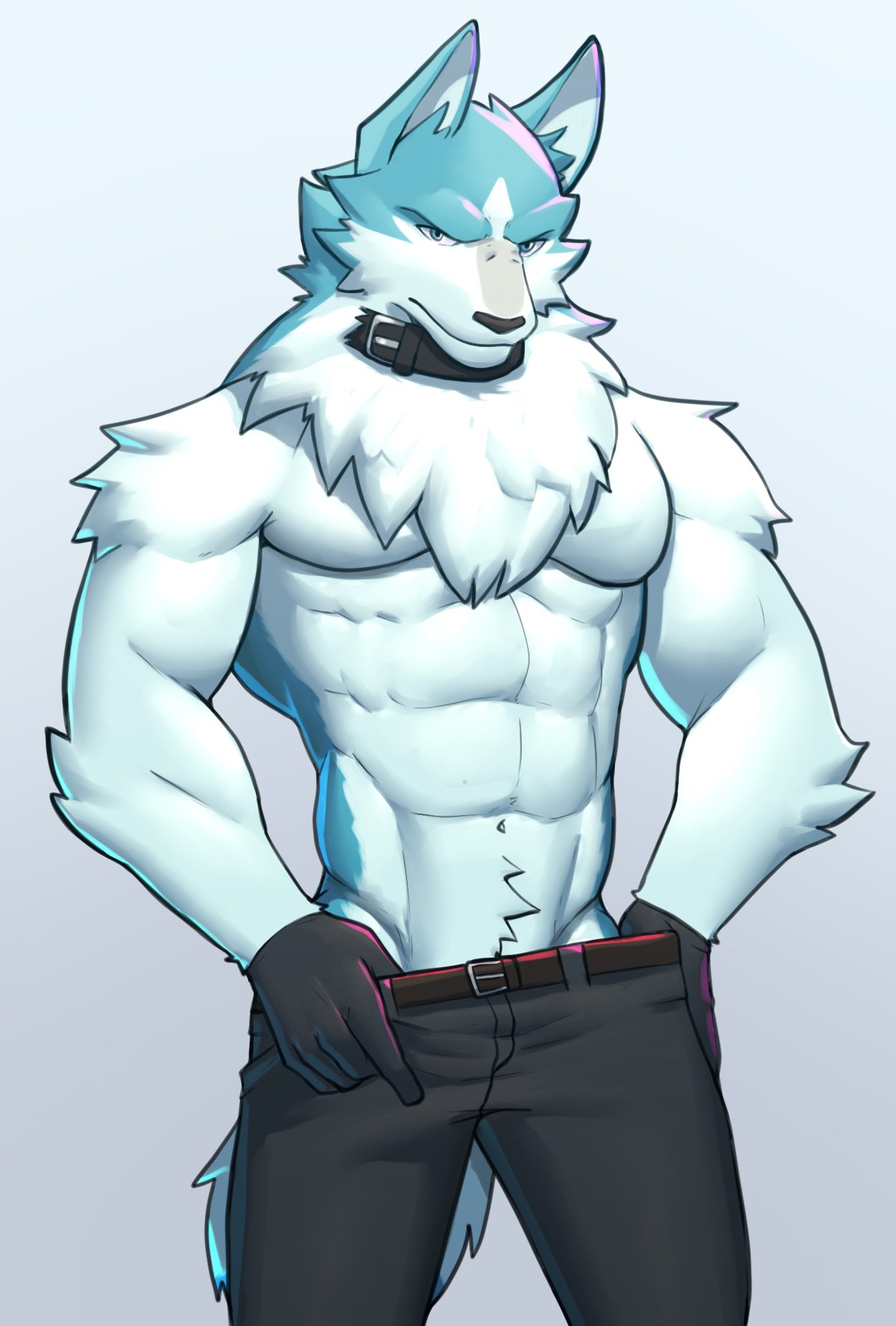 The Big ImageBoard (TBIB) - 2021 abs anthro belt biceps blue body blue eyes blue fur bottomwear ...