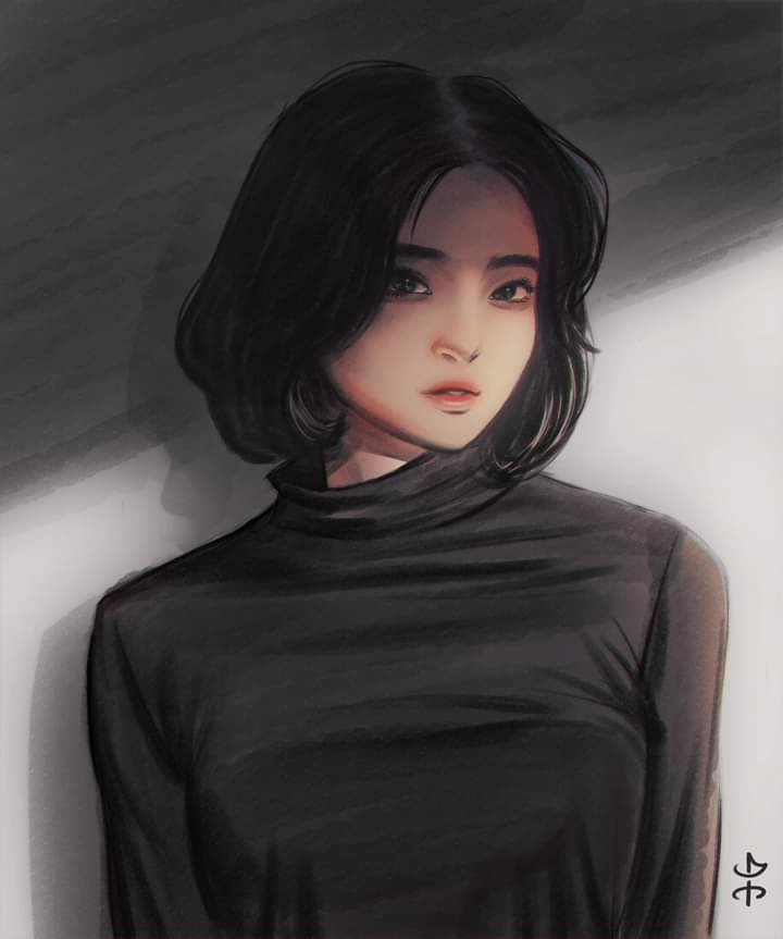 The Big Imageboard Tbib Apoloniodraws Black Eyes Black Hair Black