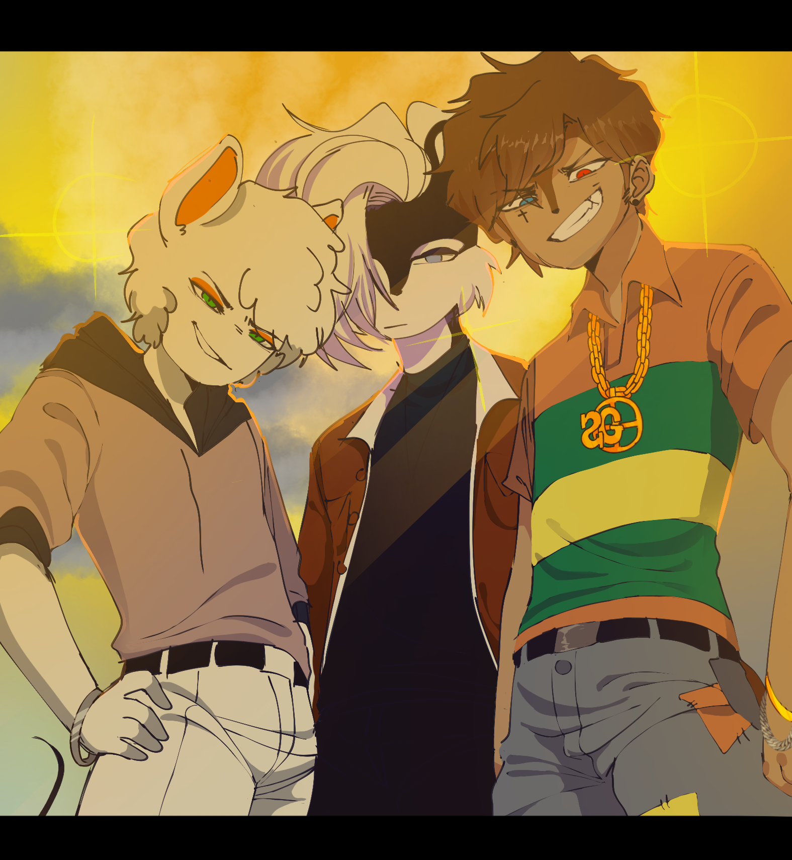 The Big Imageboard Tbib Afternoon Andromorph Lore Anthro Black Bars Blue Eyes Brown Body